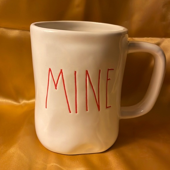 Rae Dunn | Dining | Rae Dunn Mine Mug White With Red Lettering | Poshmark